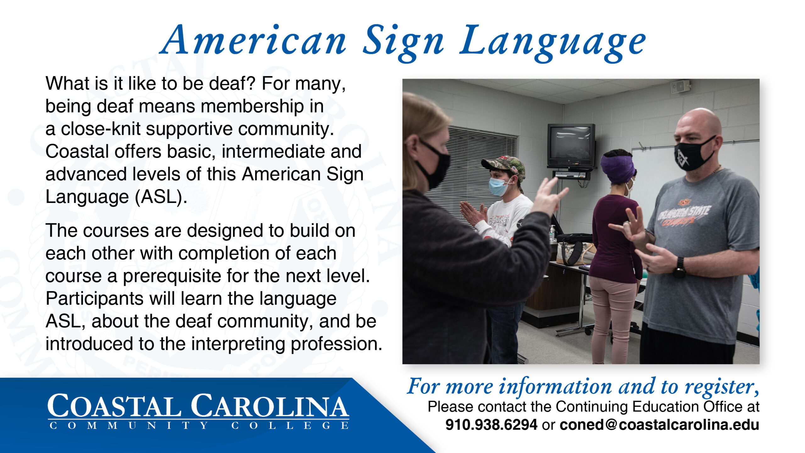 American Sign Language ASL E-FL 2-17-21 - Coastal Carolina Community ...