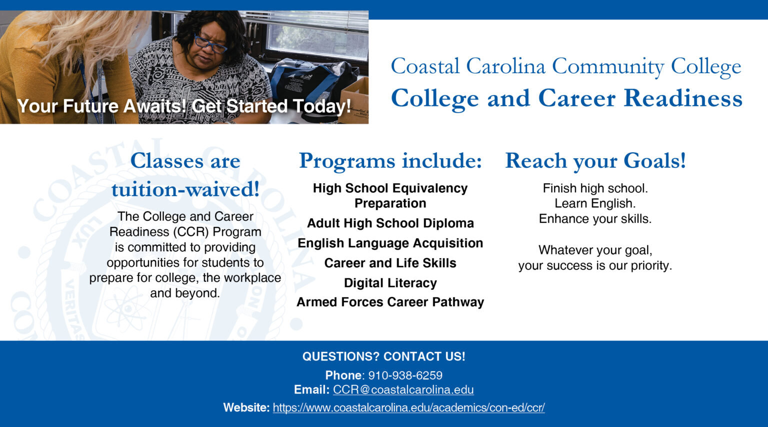 College and Career Readiness Overview - Coastal Carolina Community College