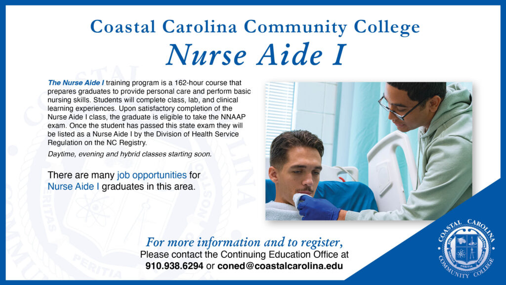 Nurse Aide I - Coastal Carolina Community College